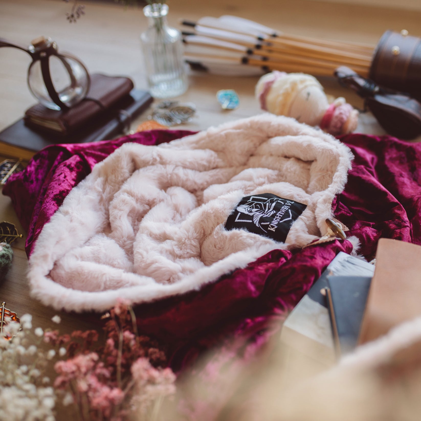 KnightWeave Royal Cloak | Luxury Velvet Hooded Cape for Renaissance ...