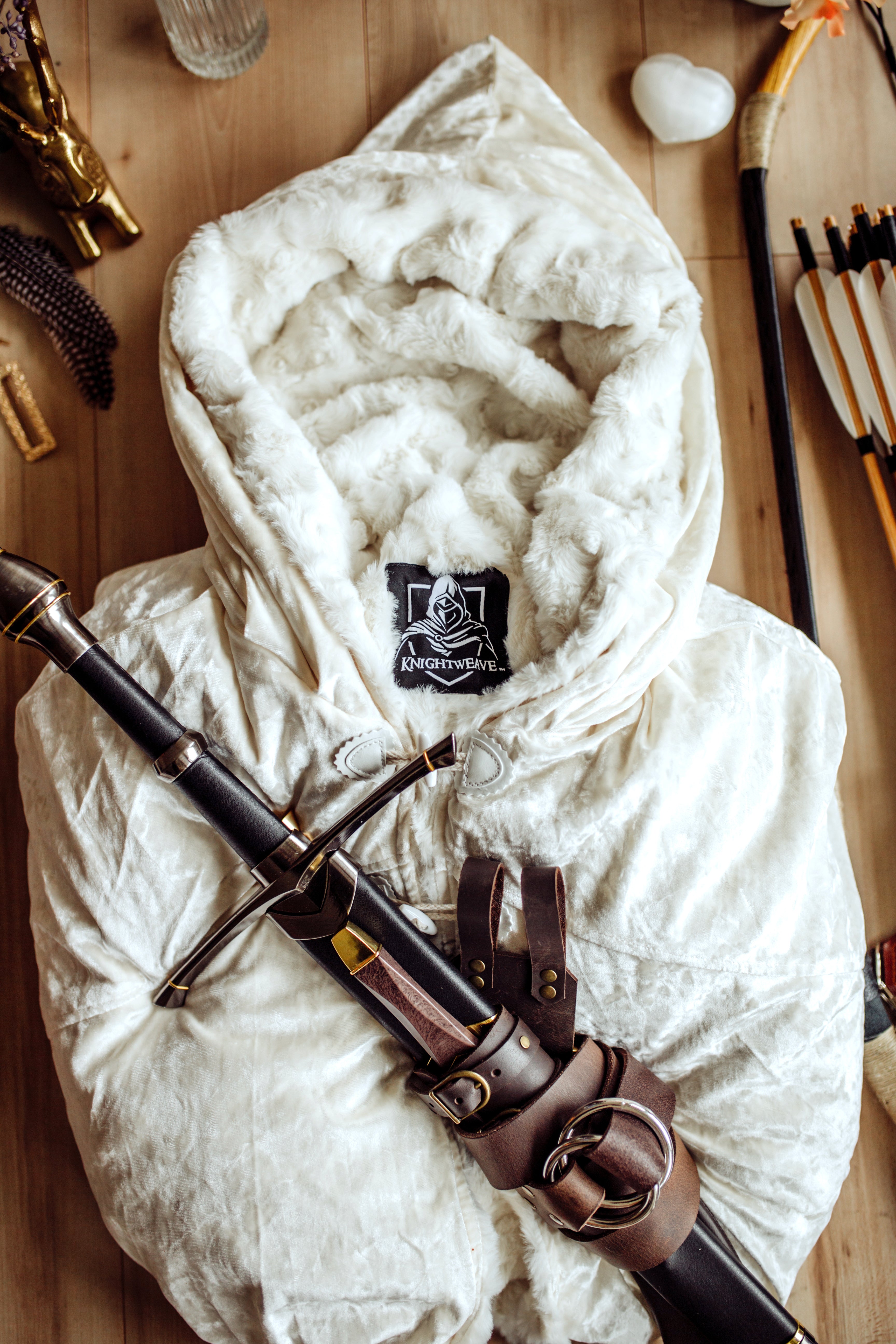 KnightWeave Royal Cloak | Luxury Velvet Hooded Cape for Renaissance ...