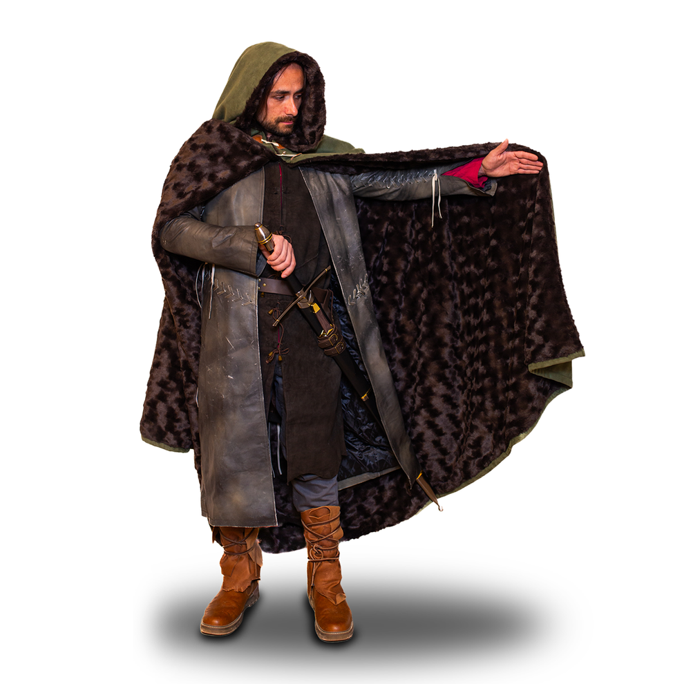 Knightweave Ranger Hooded Cloak | Fantasy Adventure Medieval LARP Cape